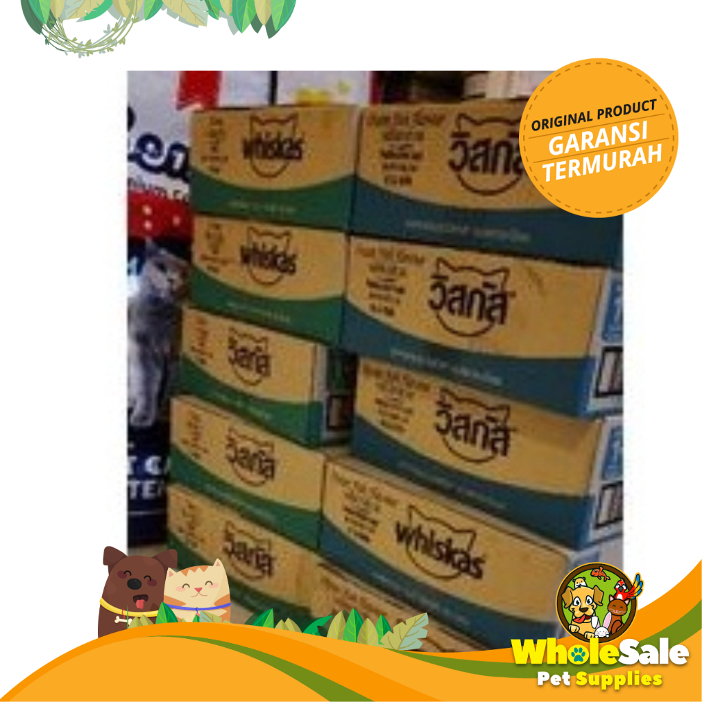 Jual WHISKAS TUNA & OCEAN FISH 400GR PER BOX (24 CAN) | Shopee Indonesia