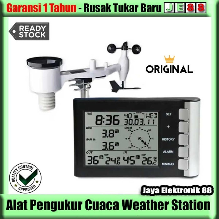 Jual Alat Pengukur Cuaca iklim Curah hujan Suhu udara Arah Kecepatan ...