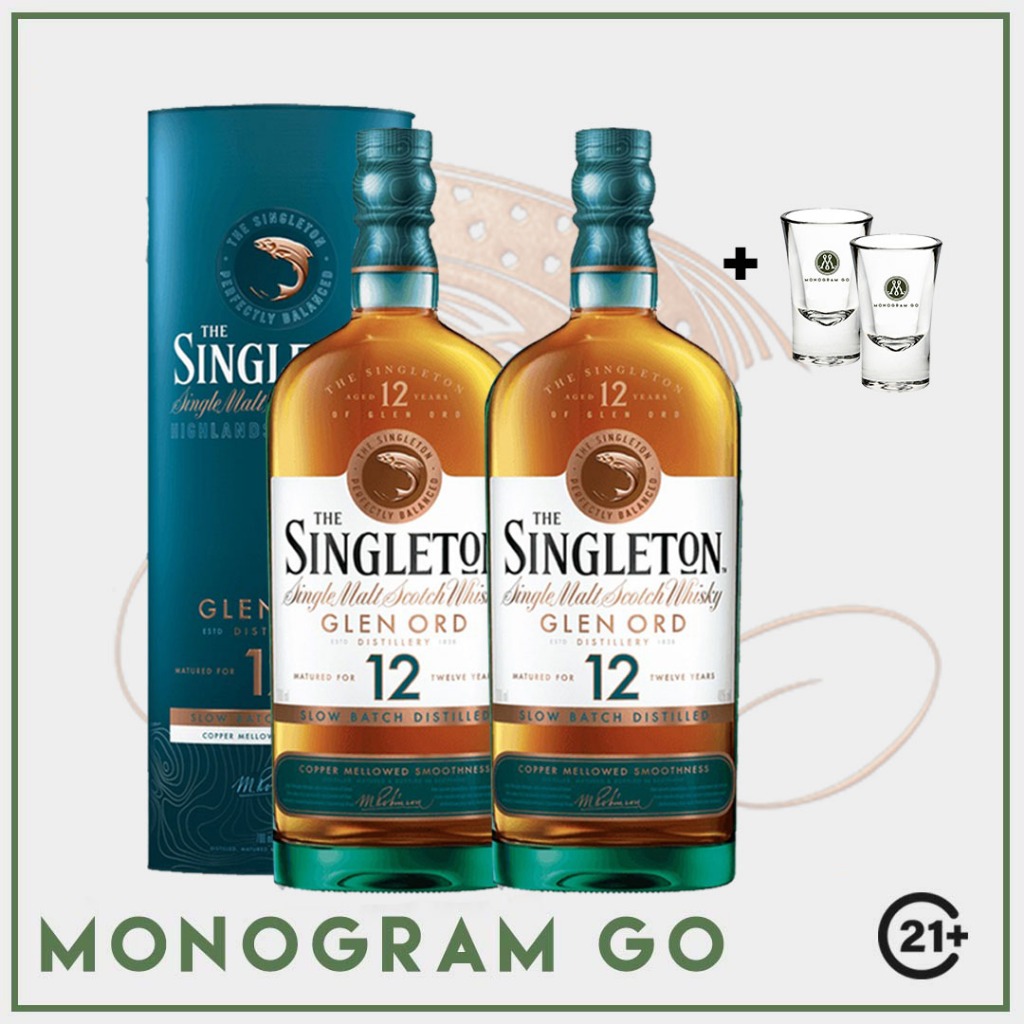 Jual SINGLETON 12 Years Old Glen Ord 700ml (2 Bottles FREE 2 Glass ...