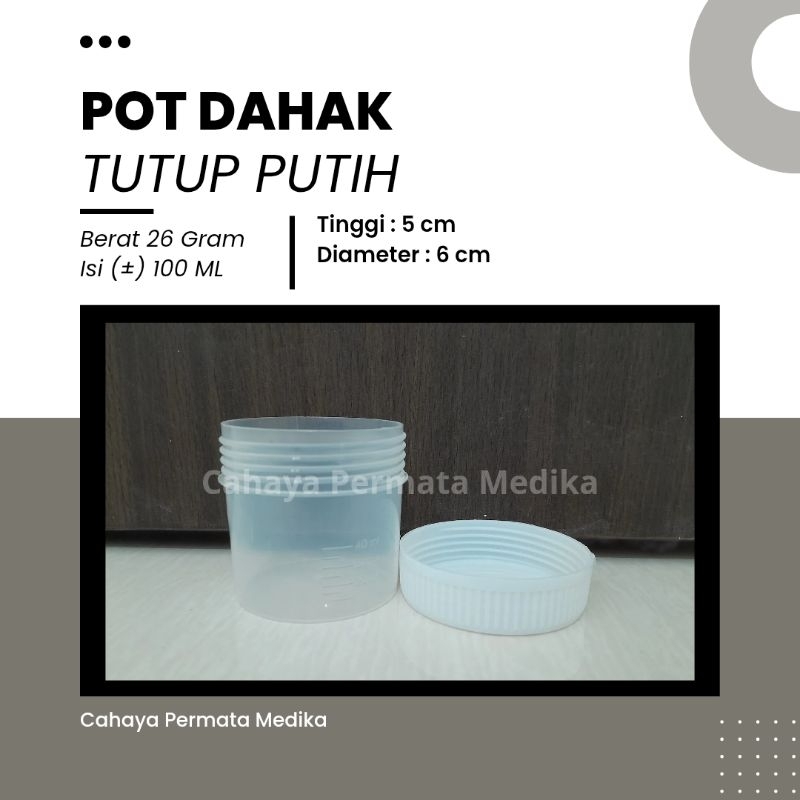 Jual Pot Dahak/Sputum Inject Tutup Putih | Shopee Indonesia