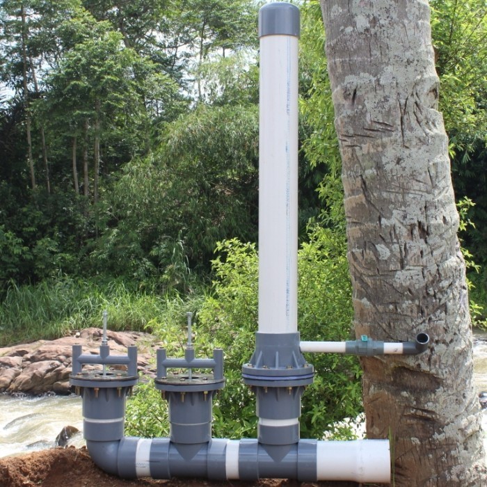 Jual pompa hidram 4 inch doble klep plat besi | pompa air tanpa listri ...