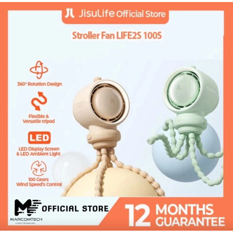 Jual KIPAS ANGIN TANGAN PORTABLE STOLER JISULIFE Stroller Fan Life2S ...
