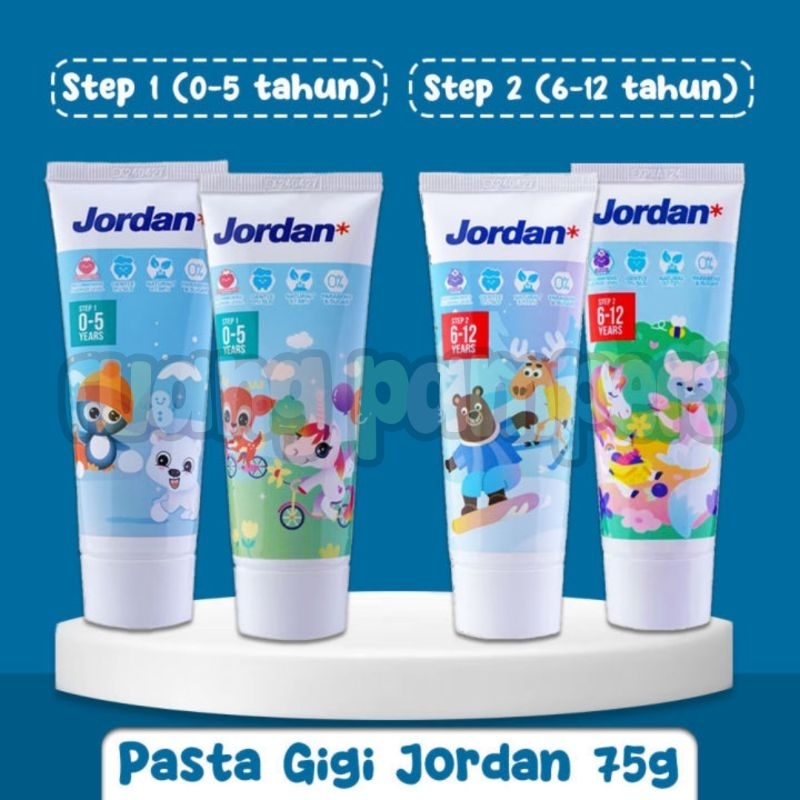 Jual Jordan Toothpaste Oral Care Kids | Pasta Gigi Anak | Odol Step 1 ...