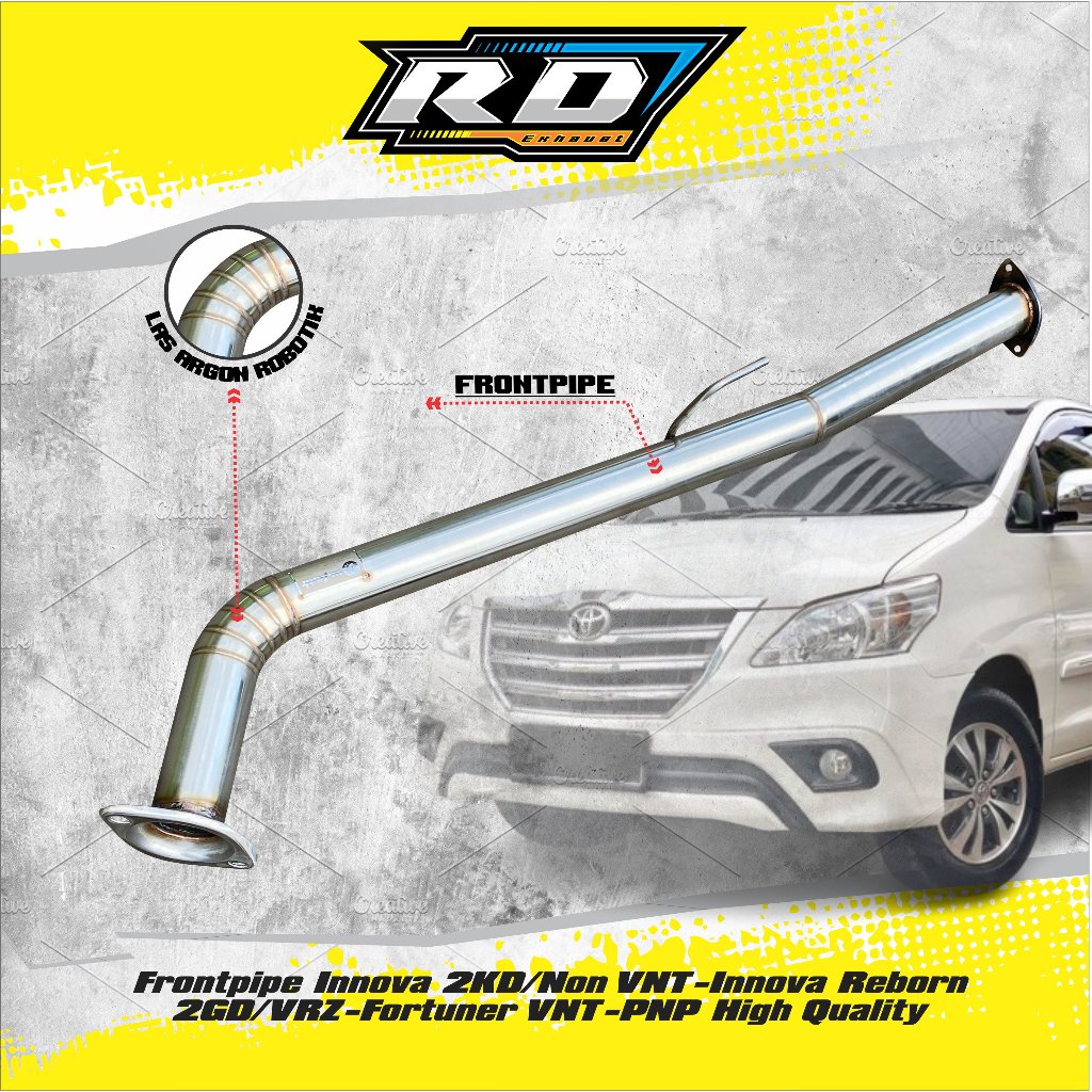 Jual Frontpipe Innova 2KD/Non VNT-Innova Reborn 2GD/VRZ-Fortuner VNT ...