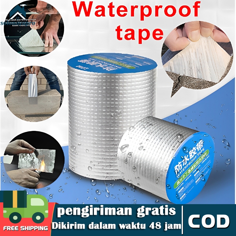 Jual Lakban Aluminium Anti Bocor 5M 10M Tape Isolasi Alumunium Foil ...