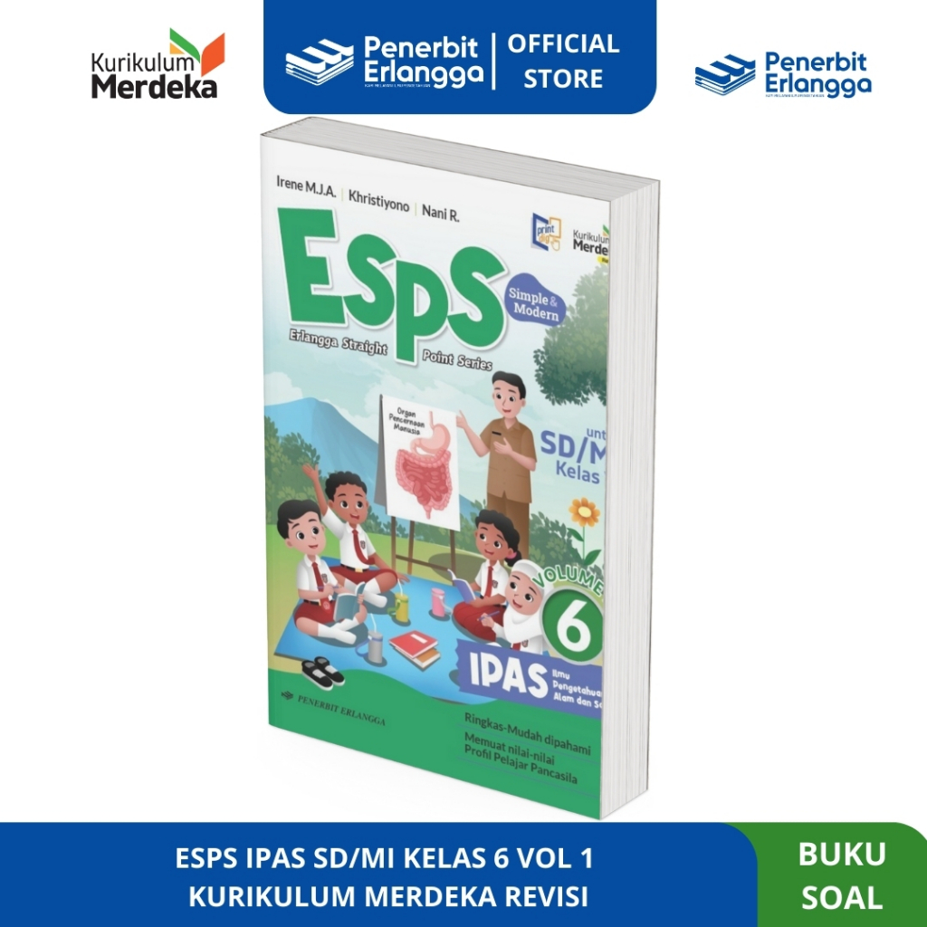 Jual [Erlangga Official] Esps Ipas Kelas 6 Volume 1 Revisi - Kurikulum Merdeka | Shopee Indonesia