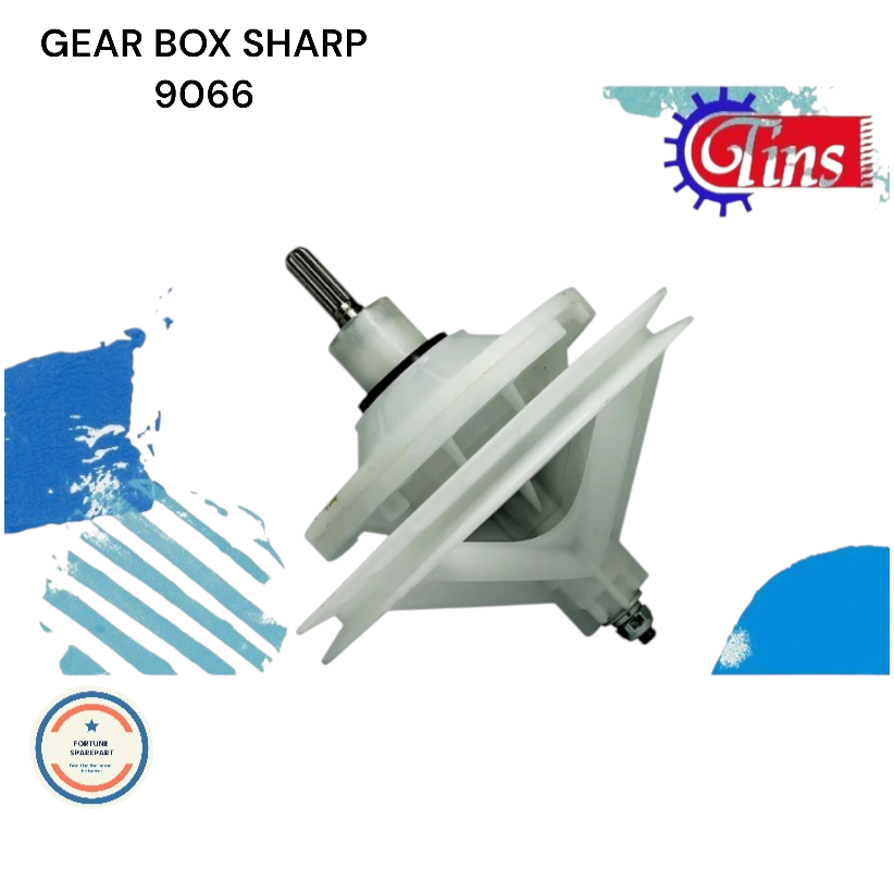 Jual GEAR BOX MESIN CUCI SHARP BARU AS GERIGI 10 PULLY BESAR GEARBOX ...