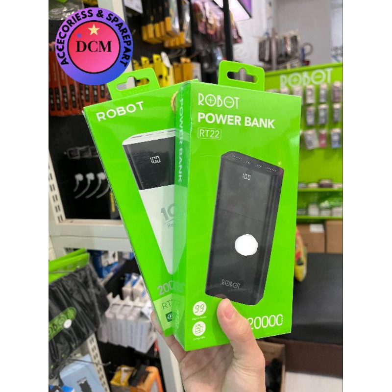 Jual POWERBANK ROBOT RT22 (20000MAH) | Shopee Indonesia