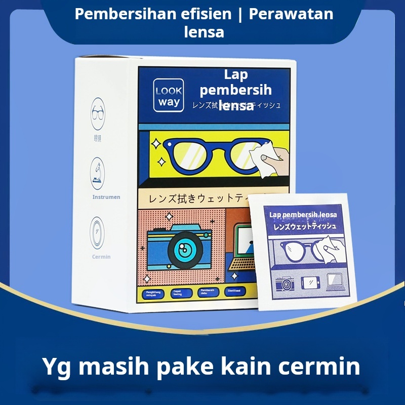 Jual Tisu basah kacamata sekali pakai kain pembersih ponsel anti-kabut ...