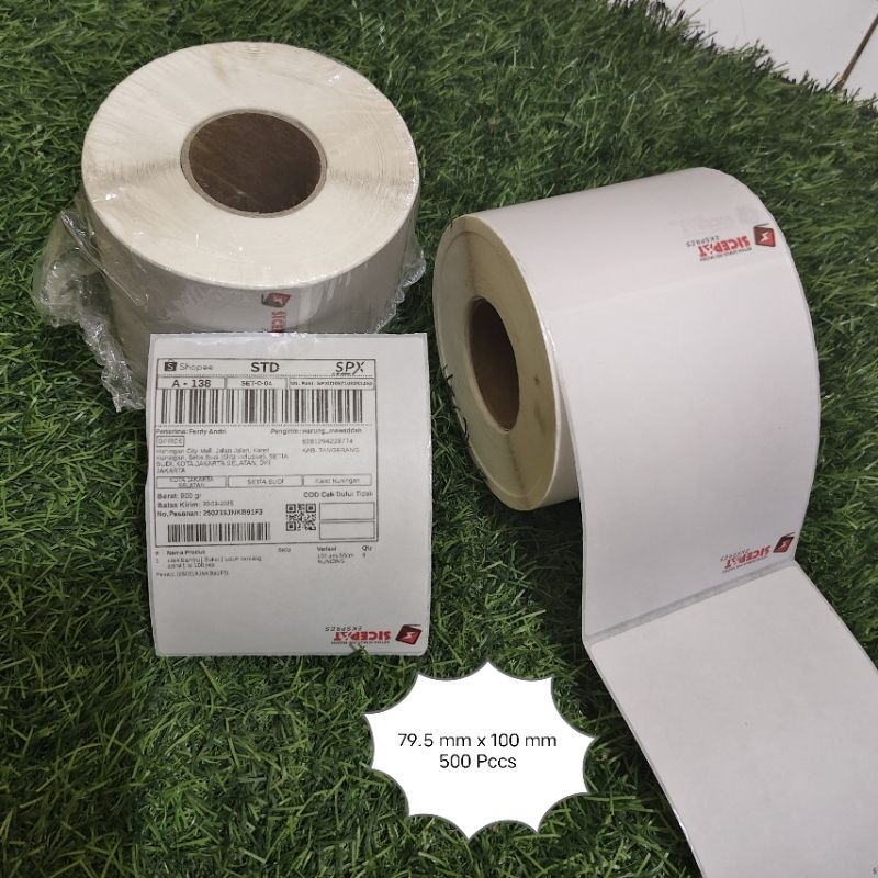 Jual Sticker Label Barcode Thermal 78 x100 Isi 500 Pcs label bercode ...
