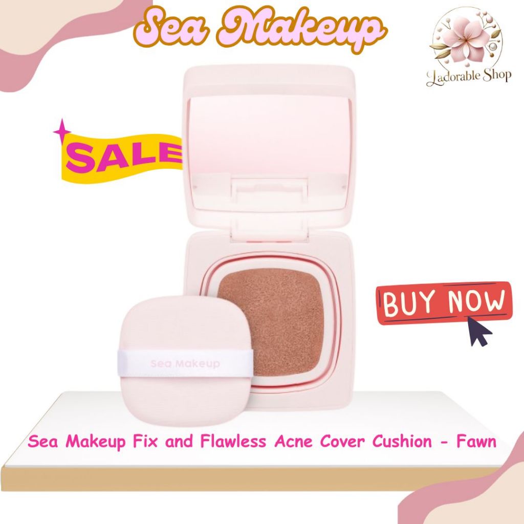 Jual Sea Makeup Fix and Flawless Acne Cover Cushion Full Coverage ...