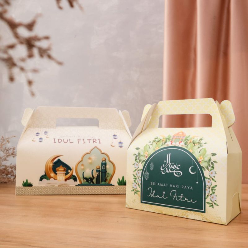 Jual 10 PCS GABLE BOX JINJING LEBARAN IDUL FITRI \ BOX HAMPERS LEBARAN ...