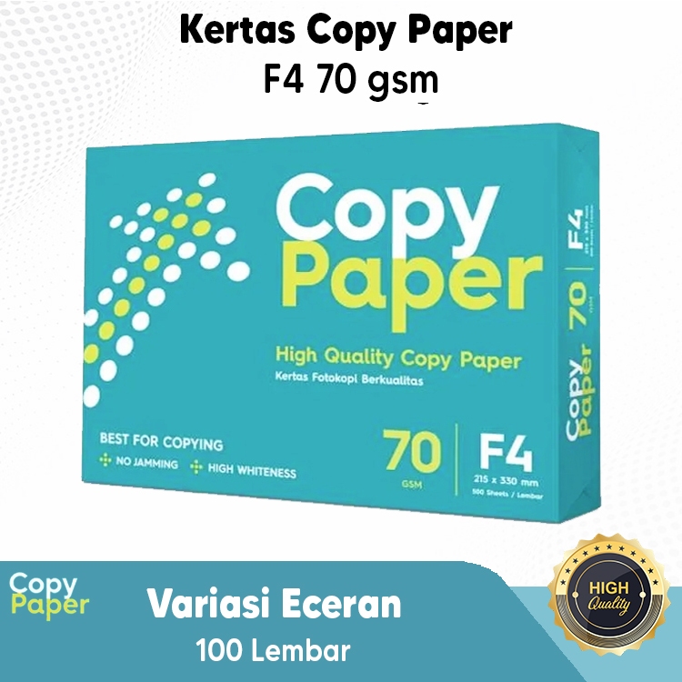 Jual Kertas HVS F4 70 gsm Copy paper isi 100 Lembar | Shopee Indonesia