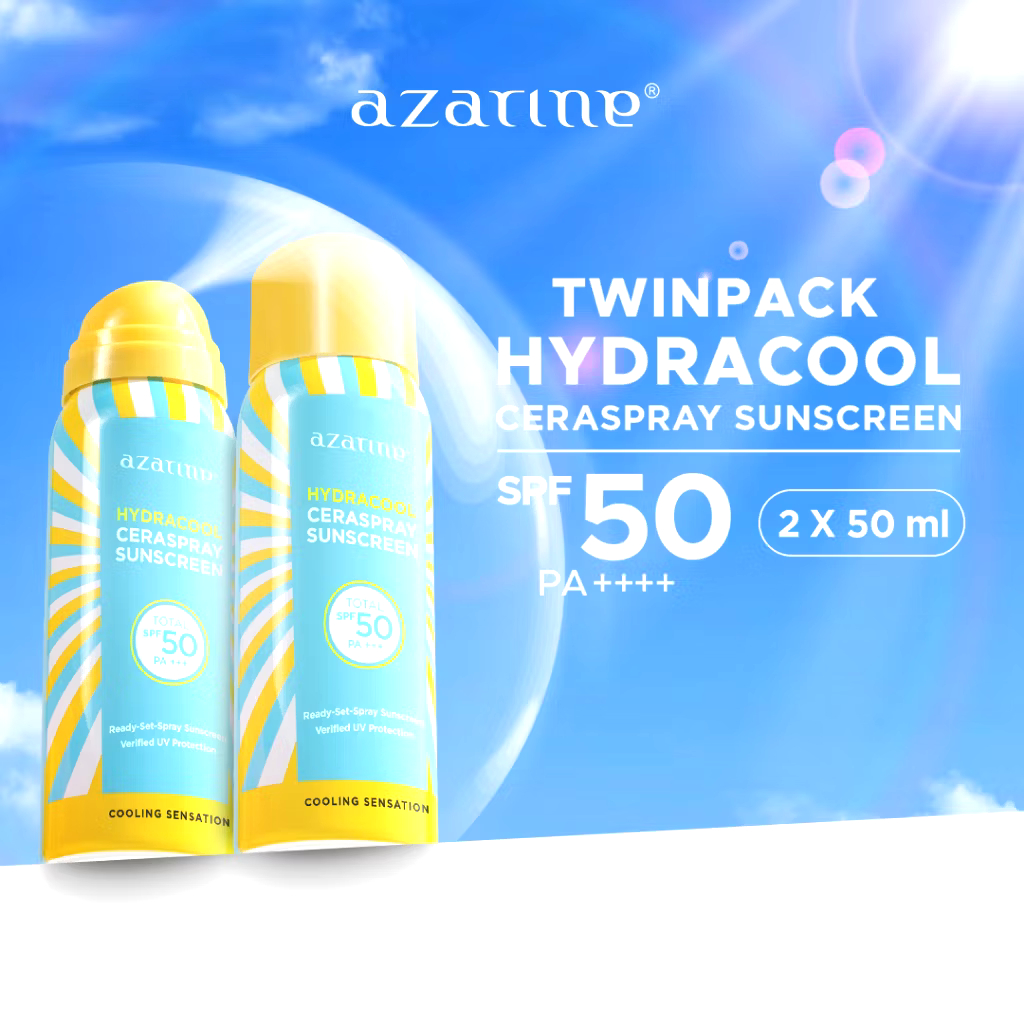 Jual [Twin Pack] Azarine Ceraspray Sunscreen Spray SPF 50 PA++++ with ...