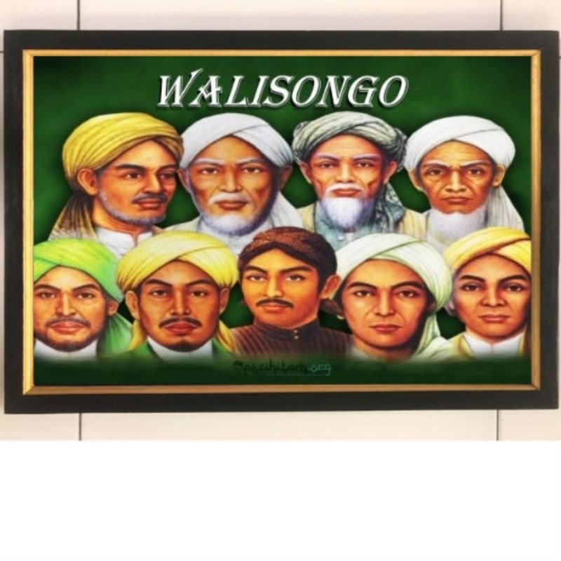 Jual Hiasan Dinding Cetak Poster WALISONGO plus bingkai ukuran 35x52cm ...