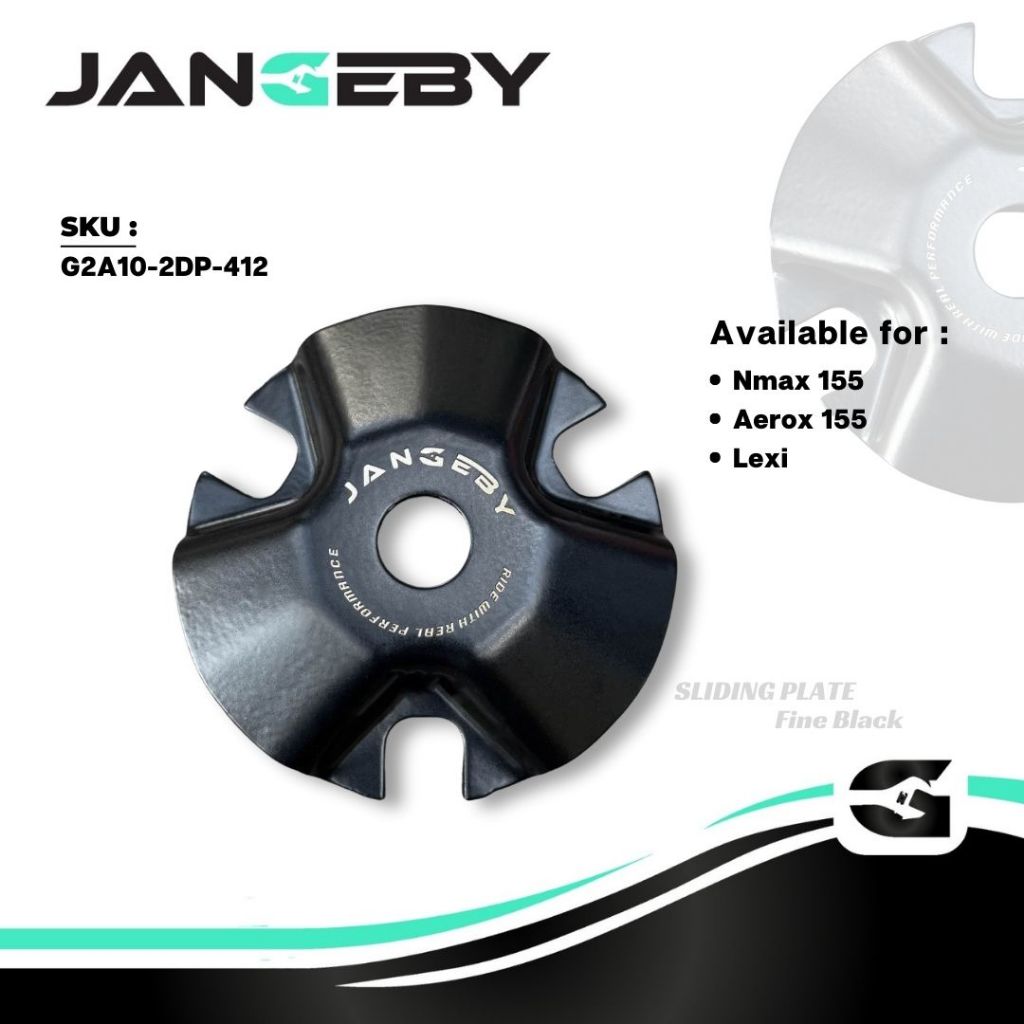 Jual JANGEBY SLIDING PLATE AEROX LEXI NMAX 155 2DP FINE BLACK TUTUP ...