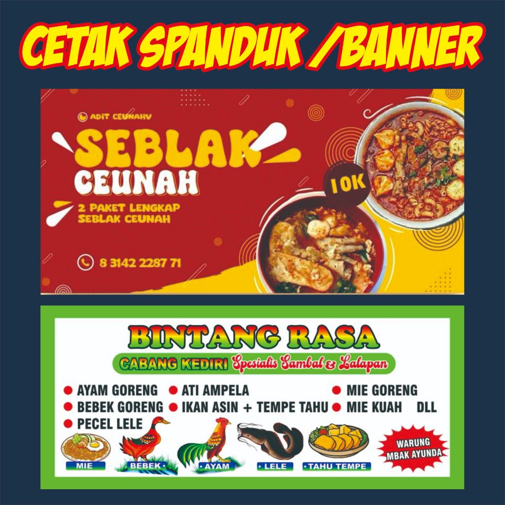 Jual Cetak Spanduk Murah Bagus Hires Free Design | Shopee Indonesia