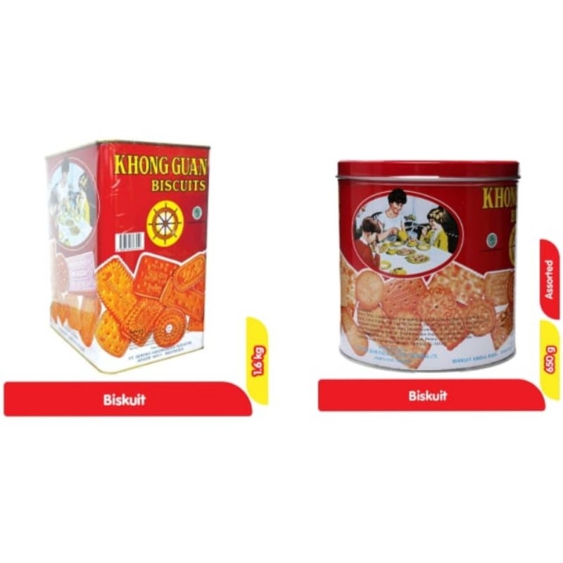 Jual Khong Guan Biskuit Assorted Merah Kaleng 1,6 kg | Shopee Indonesia