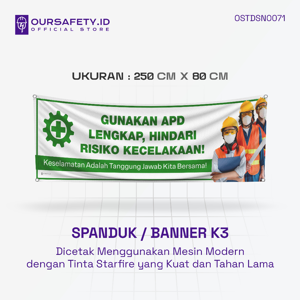 Jual Banner K3 - Spanduk Keselamatan dan Kesehatan Kerja - Himbauan ...
