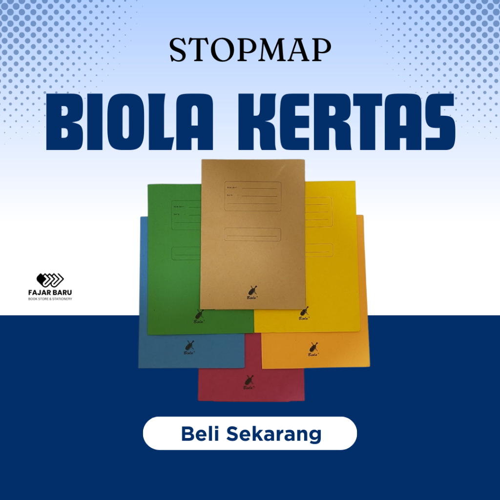 Jual [ PCS ] STOPMAP MAP BIOLA KERTAS / MAP FILE / STOPMAP BIOLA POLOS ...