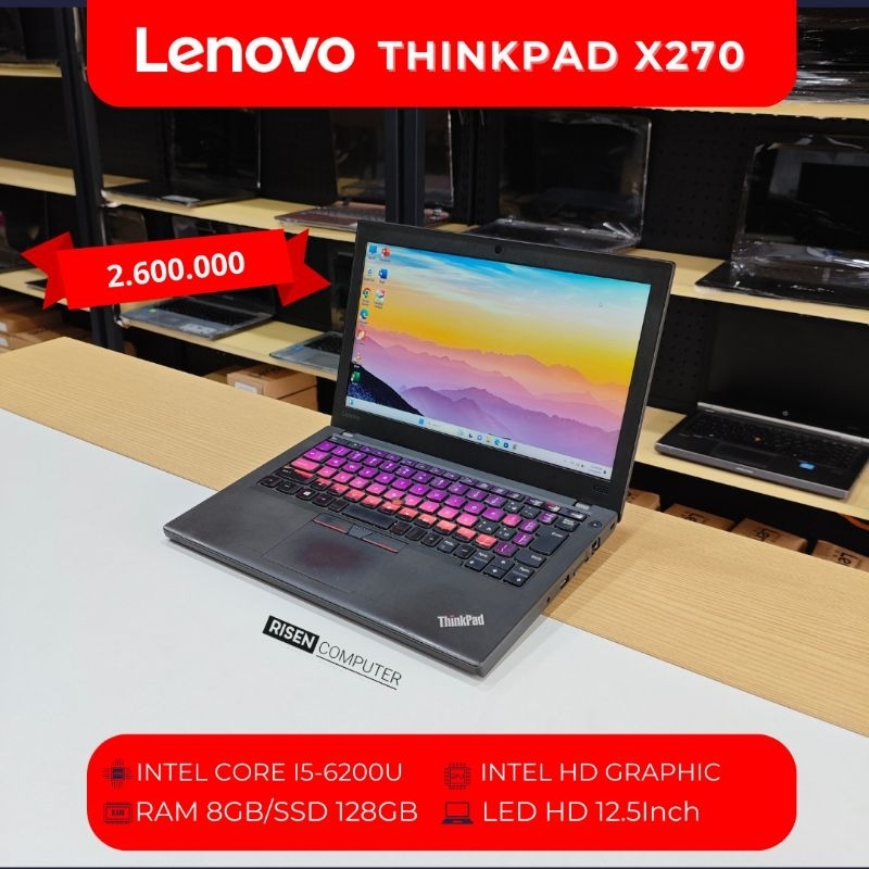 Jual Second LAPTOP LENOVO THINKPAD X270 Intel Core i5 7200U / 6300U RAM 8GB SSD 128GB Notebook ...