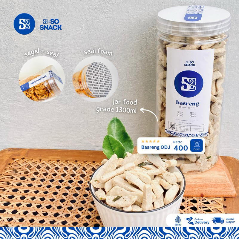 Jual SO SNACK Basreng Original Daun Jeruk Toples 400gr - Basreng Viral ...