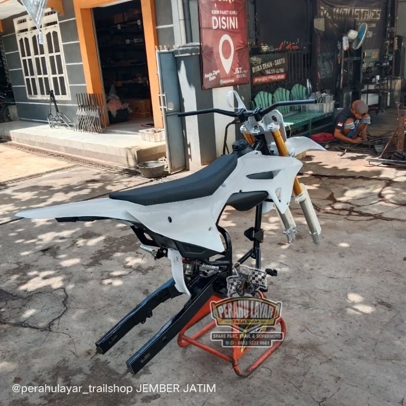 Jual Ready frame rangka bodyset body crf 450 full Rolling sasis CRF 450 premium PNP MESIN ...