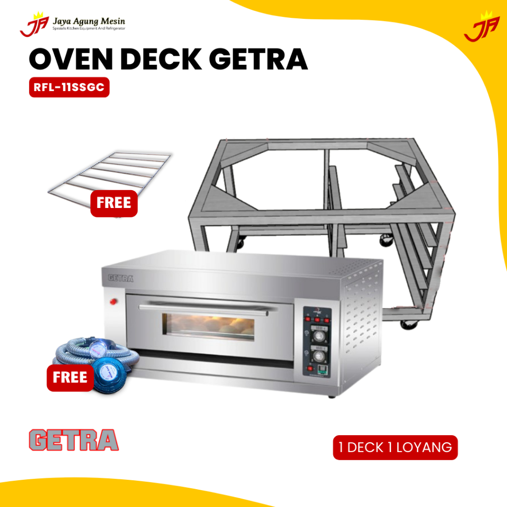 Jual GETRA Oven Roti Paket RFL-11SSGC / RFL 11SSGC Lengkap With Kaki ...