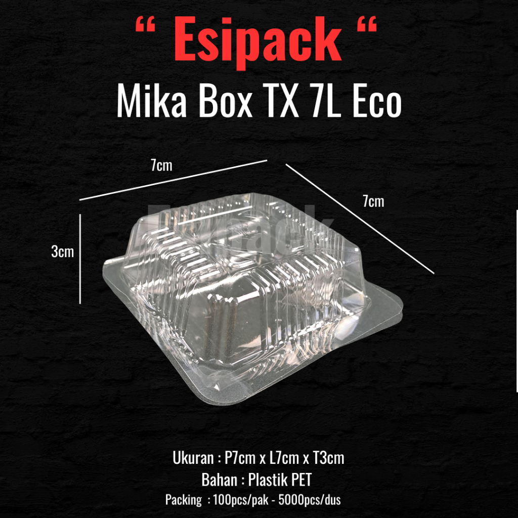 Jual Mika Box TX 7L Eco Mika Tray Kue Roti Kotak Nasi Lunch Box ...