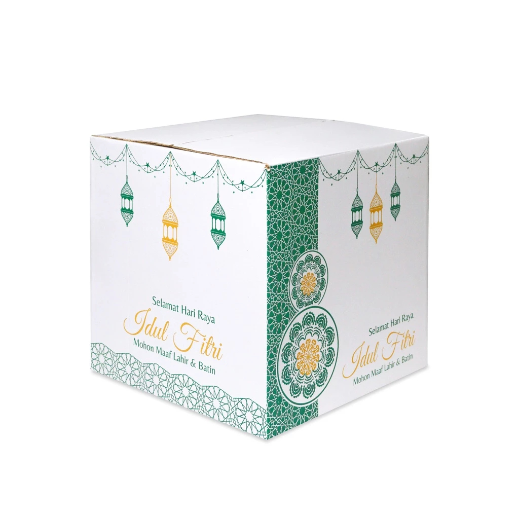 Jual ( 5 Pcs )Box Kardus Hampers Parcel Sembako Lebaran Motif Fitri ...