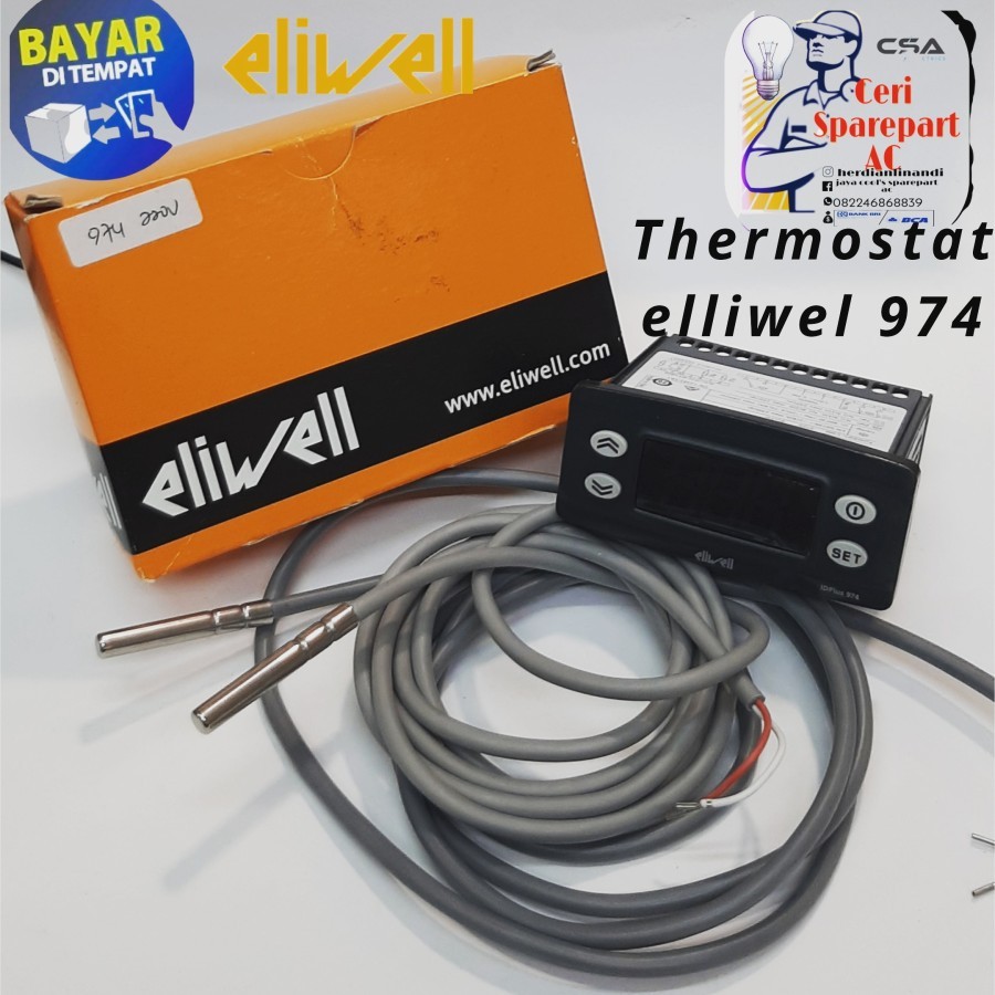 Jual THERMOSTAT ELIWELL ICPLUS-974 230V alat pengatur suhu original italy | Shopee Indonesia