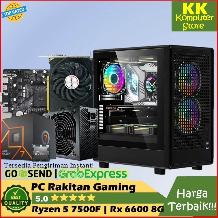 Jual Pc Gaming Amd Ryzen 5 7500F | RX 6600 8GB |Nvme 1TB Ram 16GB Ddr5 [ Pc Only Pc Gaming ...