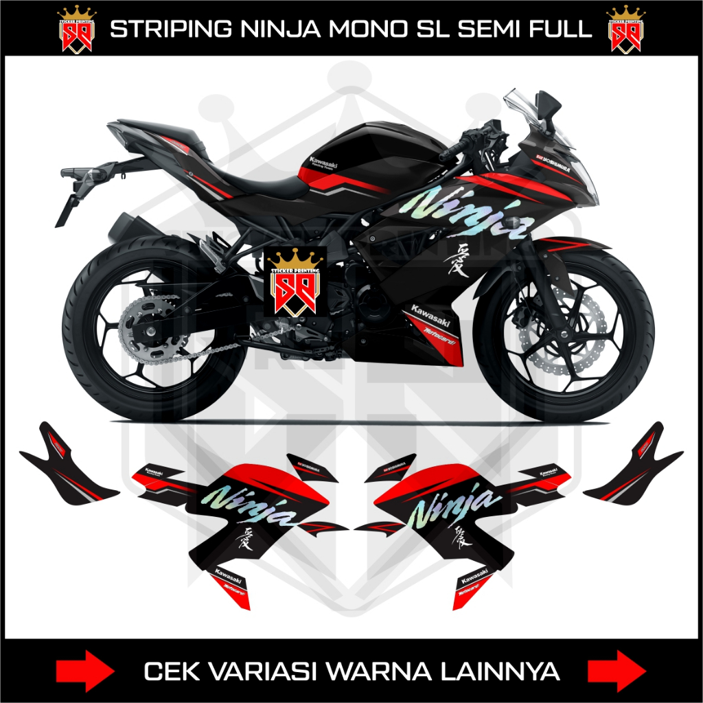 Jual DECAL STIKER NINJA MONO 250R / STRIPING KAWASAKI NINJA 250R MONO ...