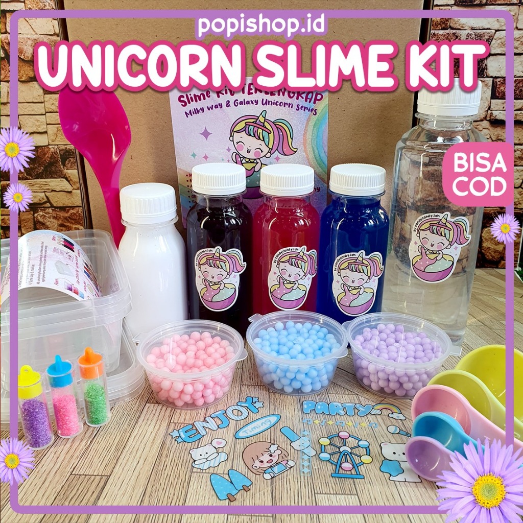 Jual Mainan Slime Kit Unicorn Galaxy lengkap | Shopee Indonesia
