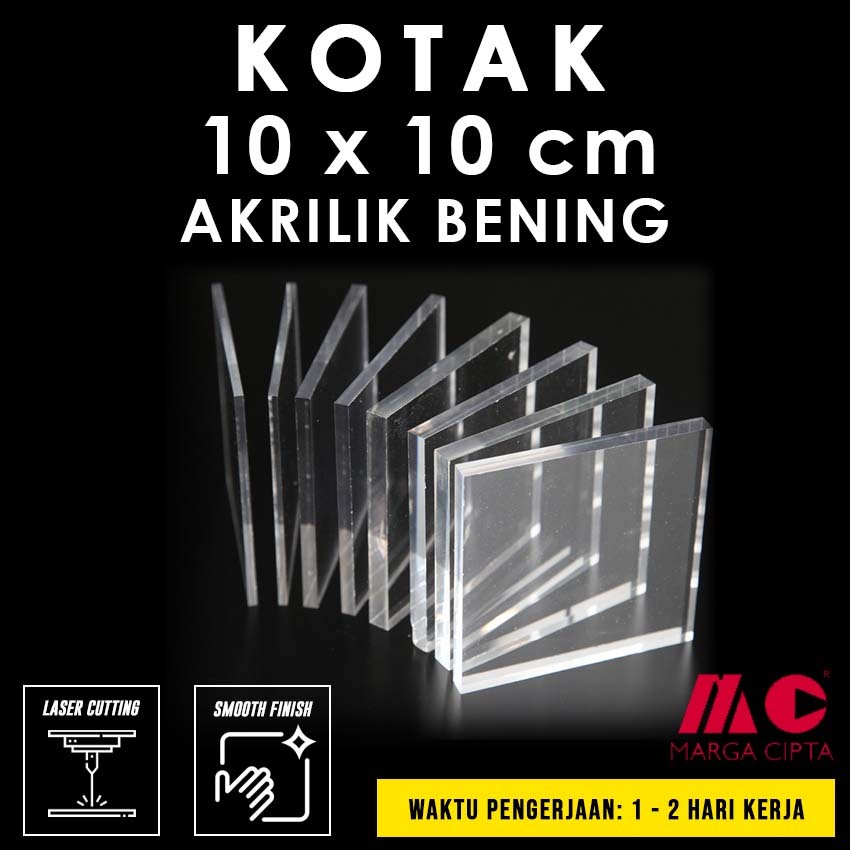 Jual Kotak uk 10 x 10 cm - Akrilik Bening 2 mm / 3 mm / 5 mm / 10 mm ...
