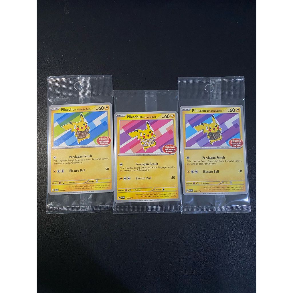Jual Pikachu batik promo Indonesia journey card pokemon - Staryu/Xatu/Flower/HOLO Spesial ...