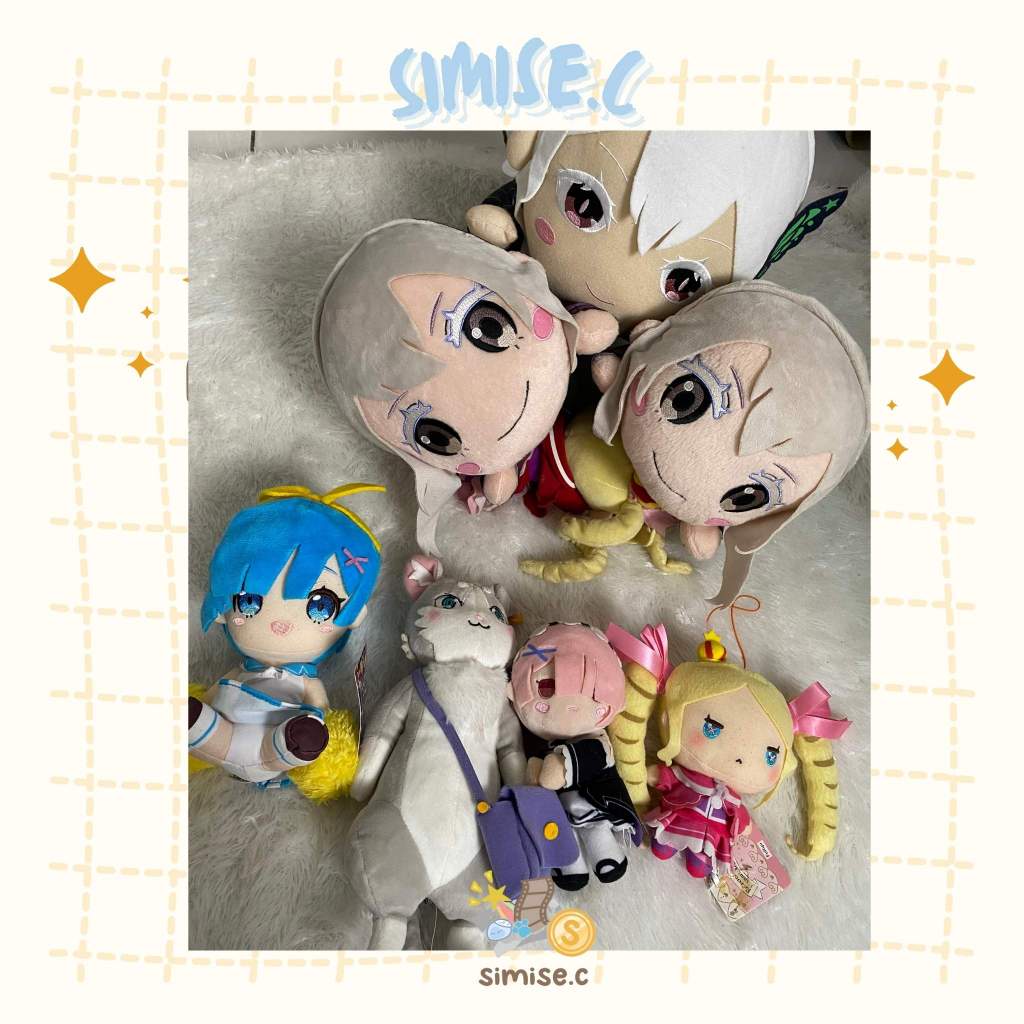 Jual Re:Zero Plush / Boneka Anime Rezero - Rem, Ram, Echidna, Emilia ...