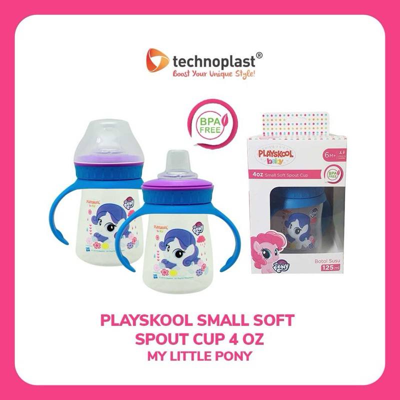 Jual BOTOL SUSU 125 ml PLAYSKOOL SMALL SOFT SPOUT CUP 4 OZ TECHNOPLAST ...
