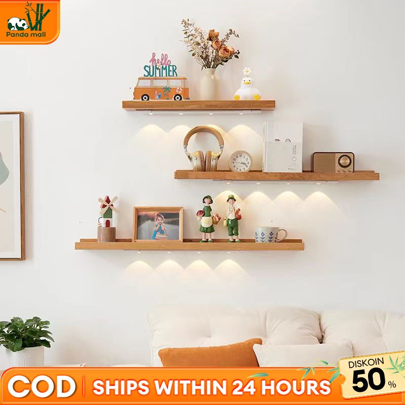 Jual Dinding Tempel Dinding Serbaguna Rak Bumbu Kayu Estetik Rak Buku ...