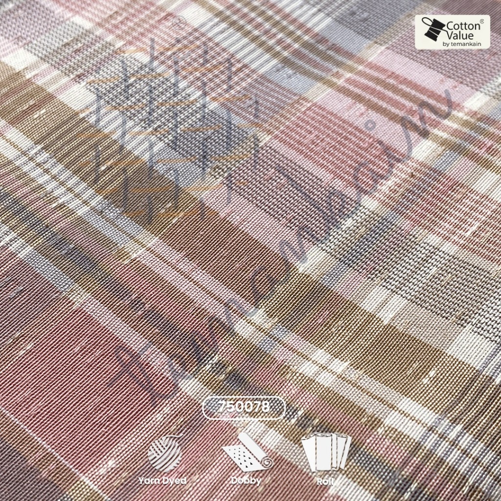Jual (50 CM) Kain Katun Combed 30s Yarn Dyed Premium Motif Kotak-Kotak ...