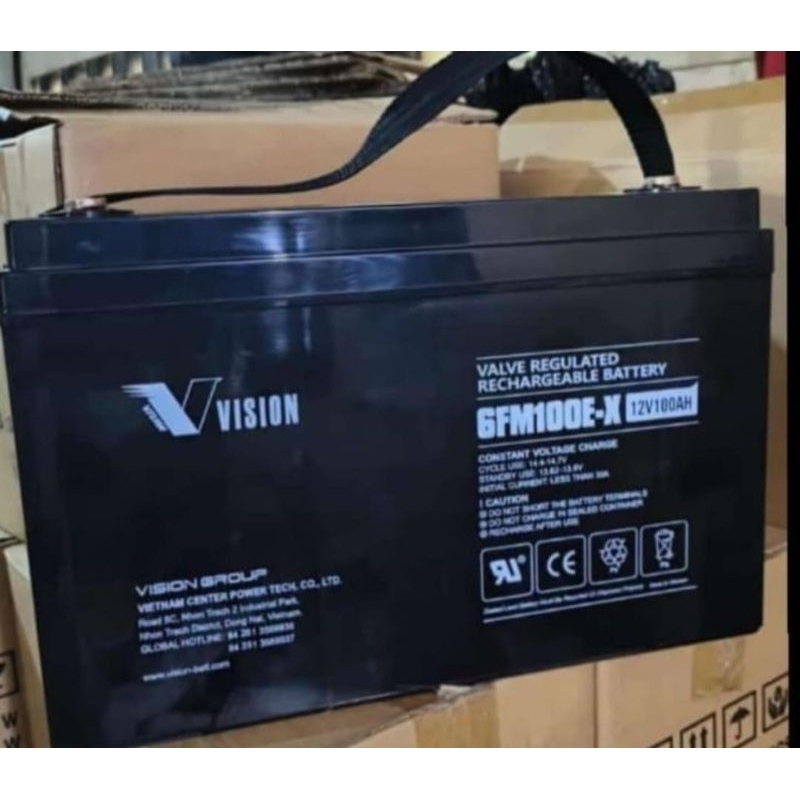 Jual BATTERY VRLA 12VOLT 100AH VISION BARU BEST PERFORMANCE | Shopee ...