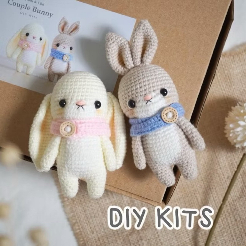 Jual Couple Bunny Kiyomi Cho - Paket rajut DIY Kits Amigurumi Boneka ...