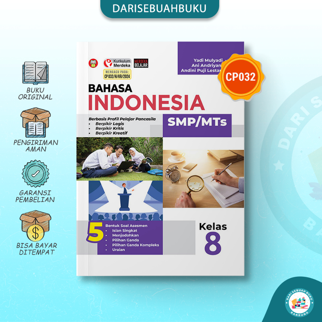 Jual Buku BAHASA INDONESIA SMP/MTs Kelas 8 - Kurikulum MERDEKA - CP 032 ...