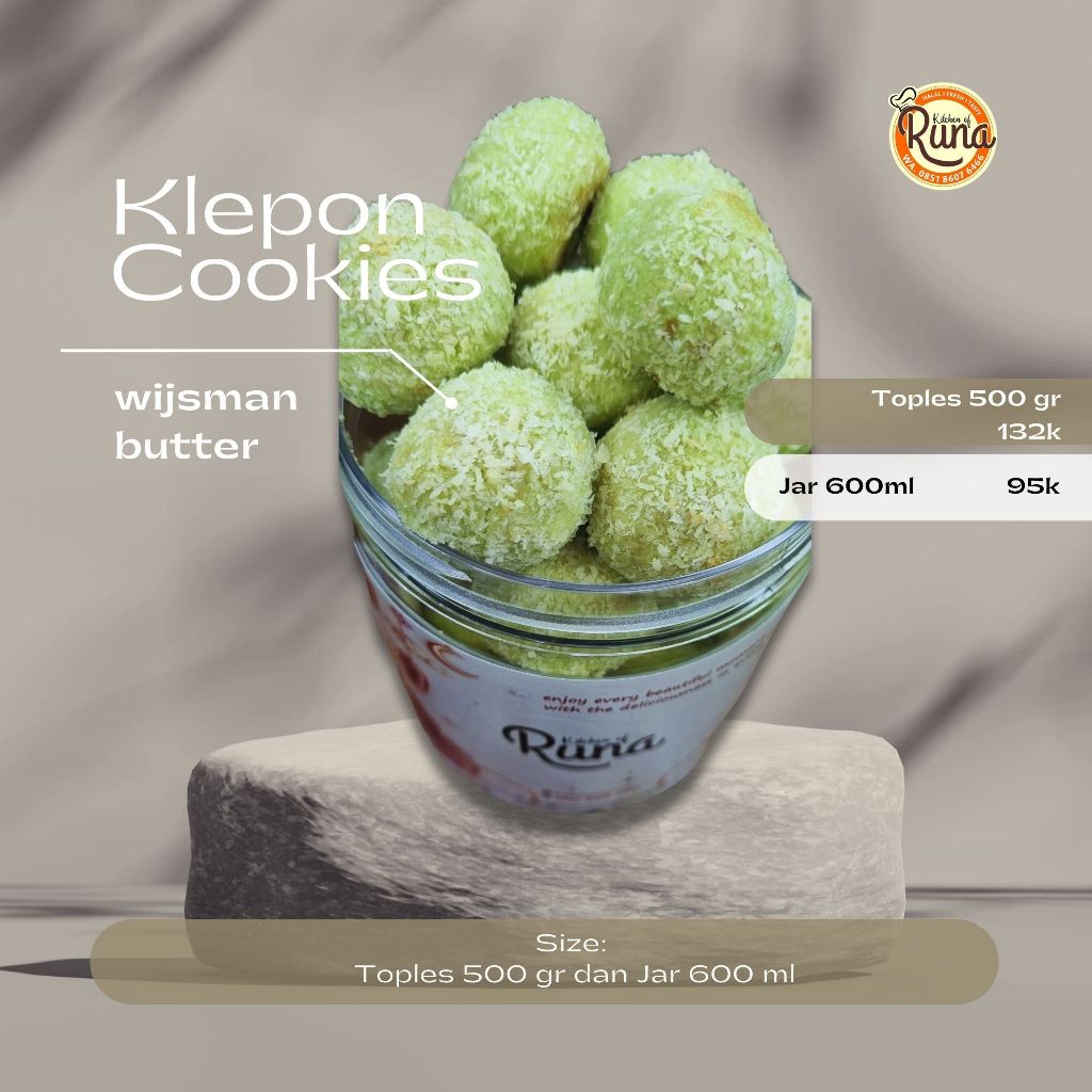 Jual Klepon Cookies Wijsman Butter Toples 500gram dan Jar 600ml ...