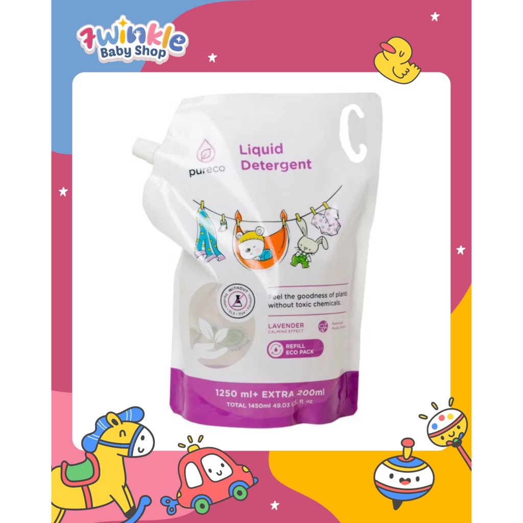 Jual Pureco Liquid Detergent Lavender Refill Pouch - 1450 ml | Laundry Pack | Shopee Indonesia