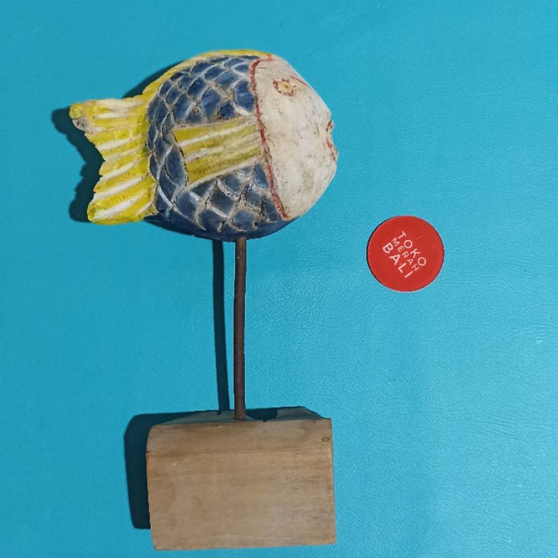 Jual Patung ikan koi kayu ukir dan carved reclaimed wood Chinese fish ...