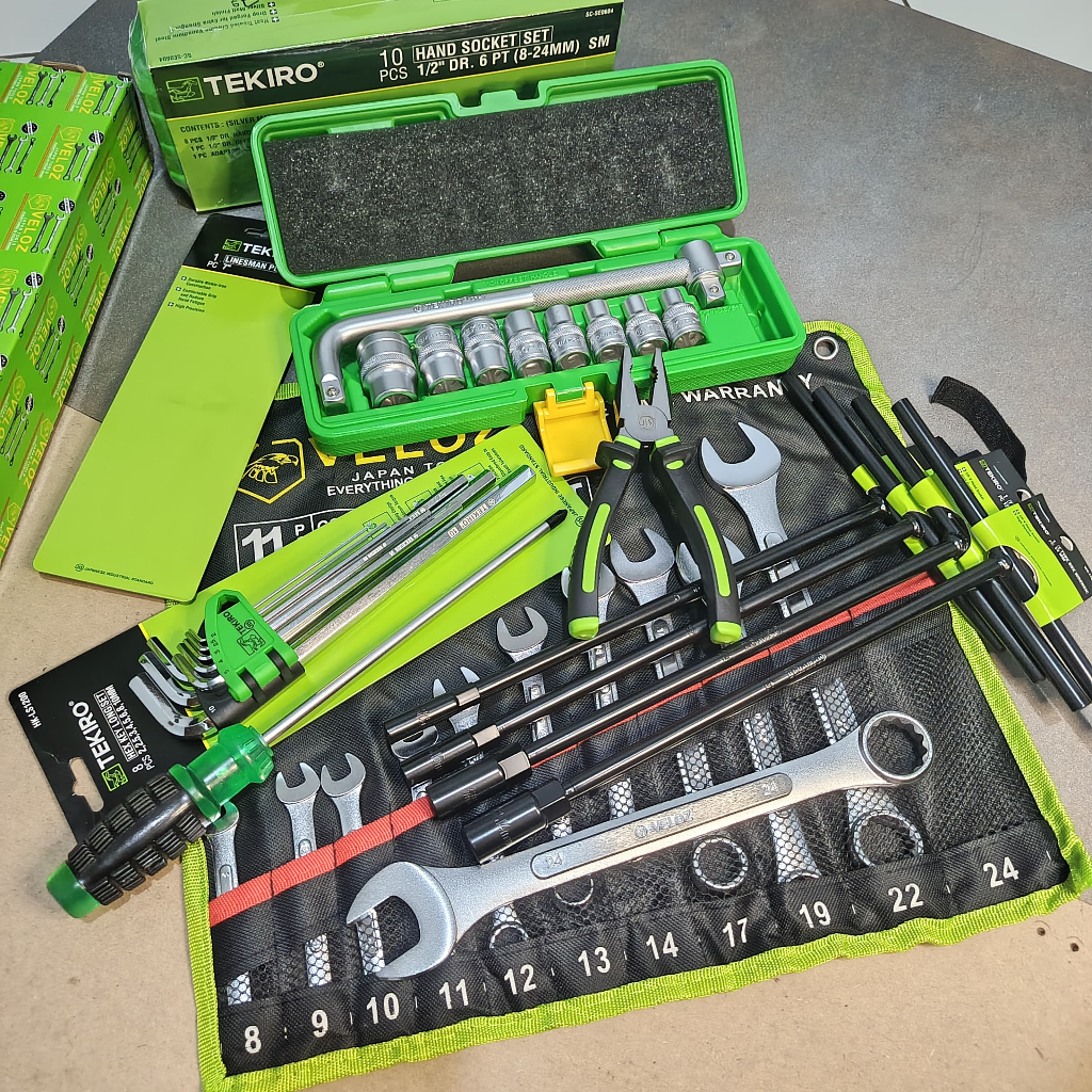 Jual TEKIRO PAKET KUNCI BENGKEL 1 SET LENGKAP FULL SET / Kunci Shock ( 8 - 24 Mm ) + Ring Pas ...
