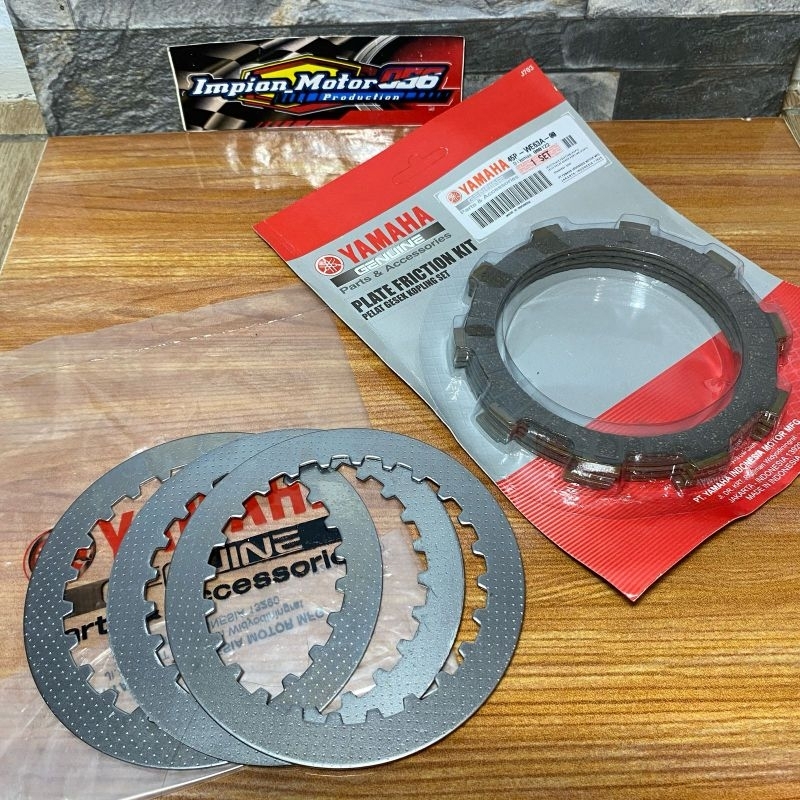 Jual Kampas kopling 45P set + plat gesek besi motor Yamaha Byson Vixion NVA Jupiter MX king R15 ...