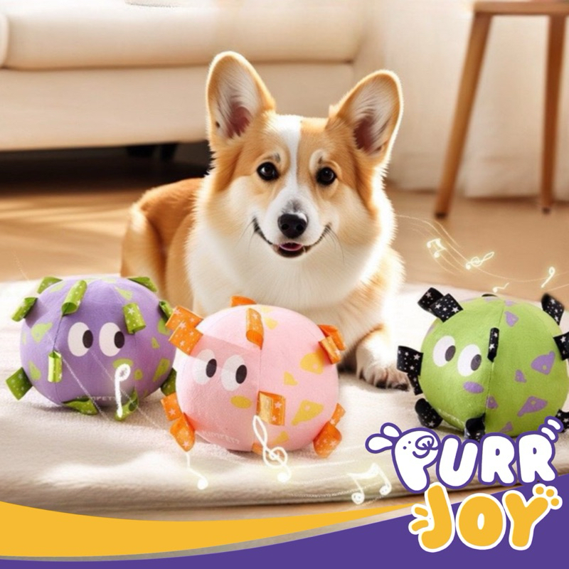 Jual PURRJOY Kimpets Boneka Bola Lonceng Mainan Anjing / Boneka Bola ...