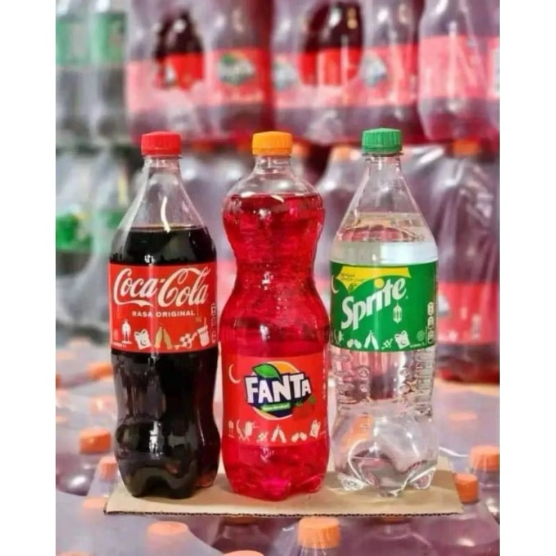 Jual minuman lebaran fanta , cocacola , sprite 1liter isi 12pcs | Shopee Indonesia